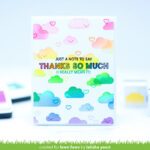 Lawn Fawn Intro: Cloud Background Stencils & Offset Sayings: Everyday ...