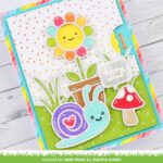Lawn Fawn Intro: Happy Potted Flower & Garden Snail - Lawn Fawn
