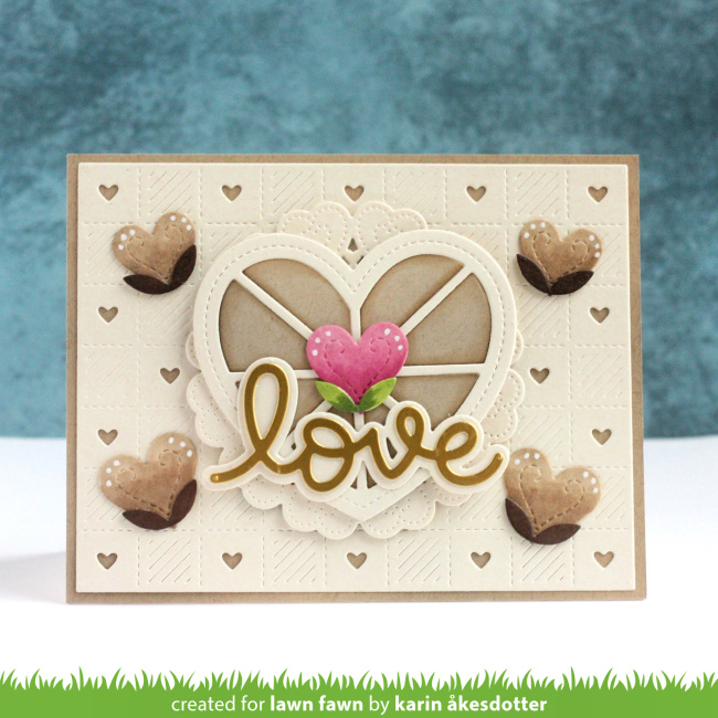 Karin's Gorgeous Valentine Card - Lawn Fawn