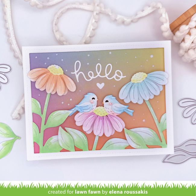 Lawn Fawn Intro: Big Blossom Backdrop: Landscape, Big Blossom Backdrop ...