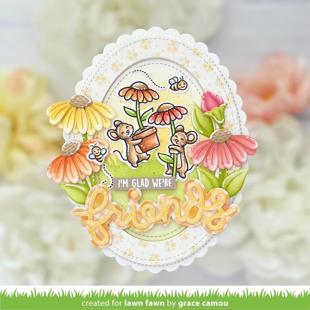 Lawn Fawn Intro: Mice Flowers, Daisy Border, Big Blossom Flowers ...