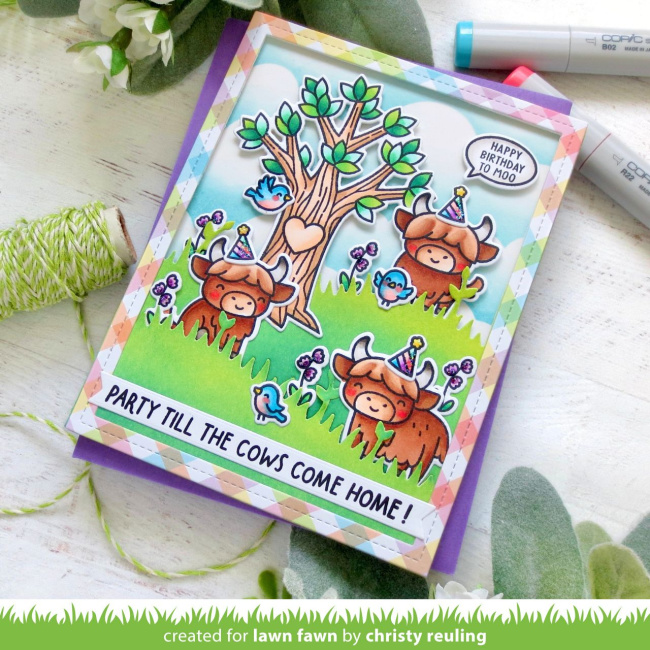 Lawn Fawn Video {6.21.26} Christy's Beautiful Birthday Scene with ...