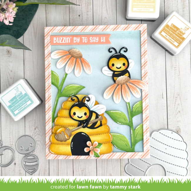 Lawn Fawn Intro: Build-A-Bee, Henry's Build-A-Sentiment: Honey Bee, Bee ...