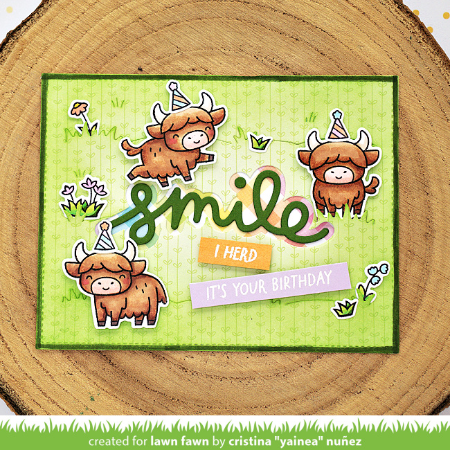 Lawn Fawn Intro: Highland Cows, Highland Cows Add-On, Grassy Pasture ...